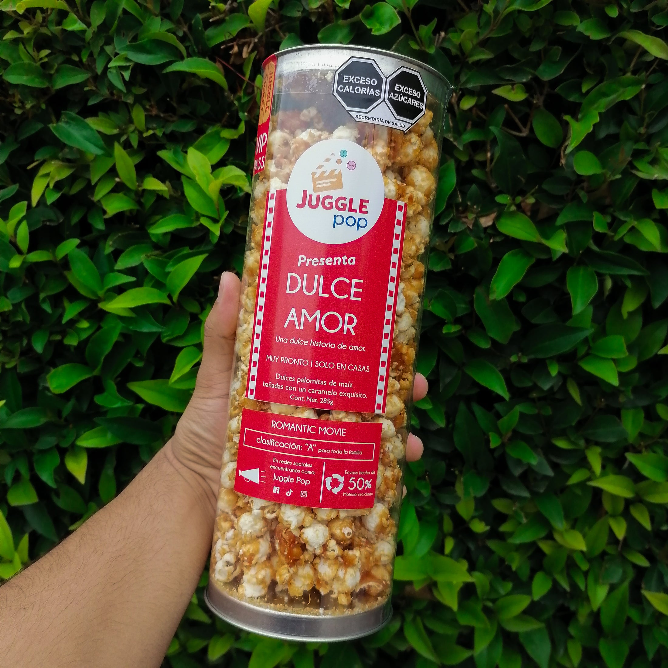 Cilindro Palomitas Dulce Amor (Caramelo) – Juggle Pop